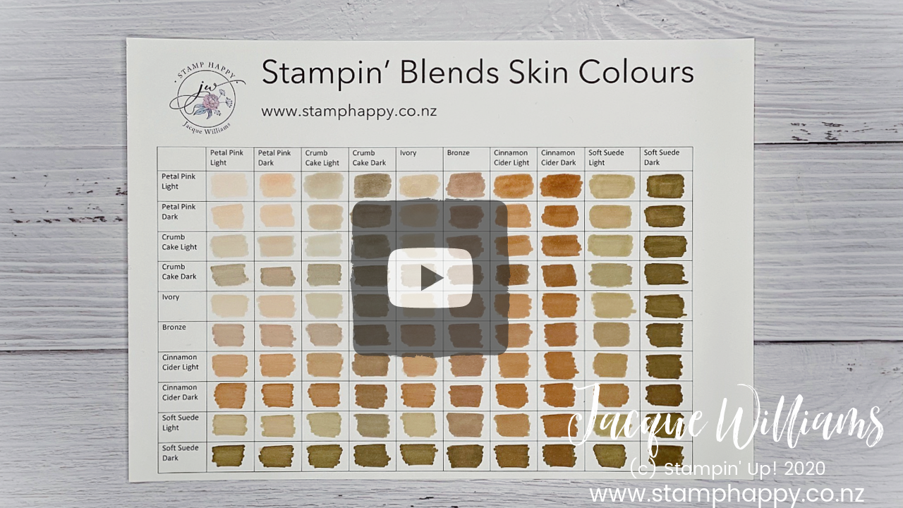 Free Skin Tones Chart for the Stampin' Blends Alcohol Markers - Stamp ...
