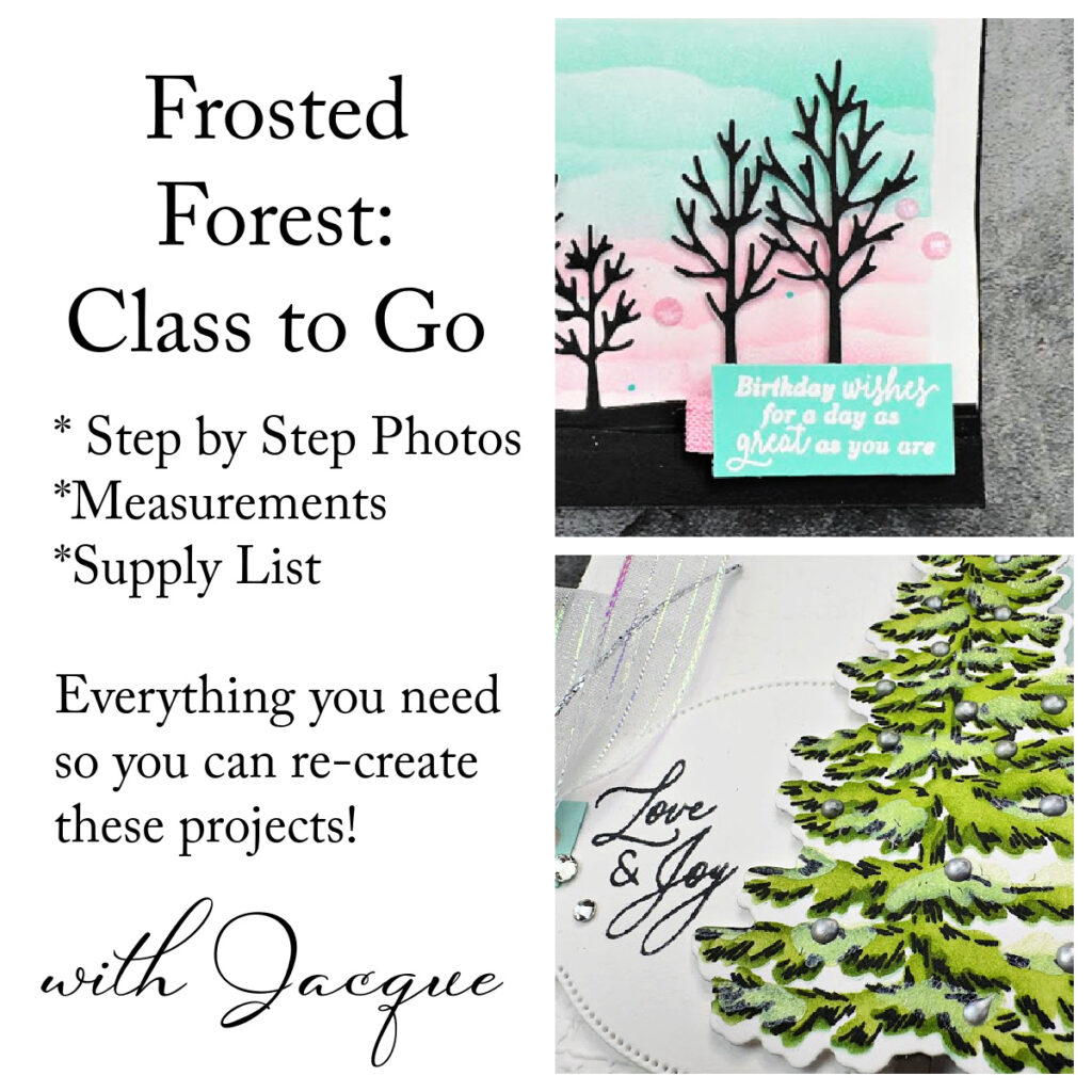 Quick Card Idea: Frosted Forest Masked Christmas Card - Stamp Happy ...